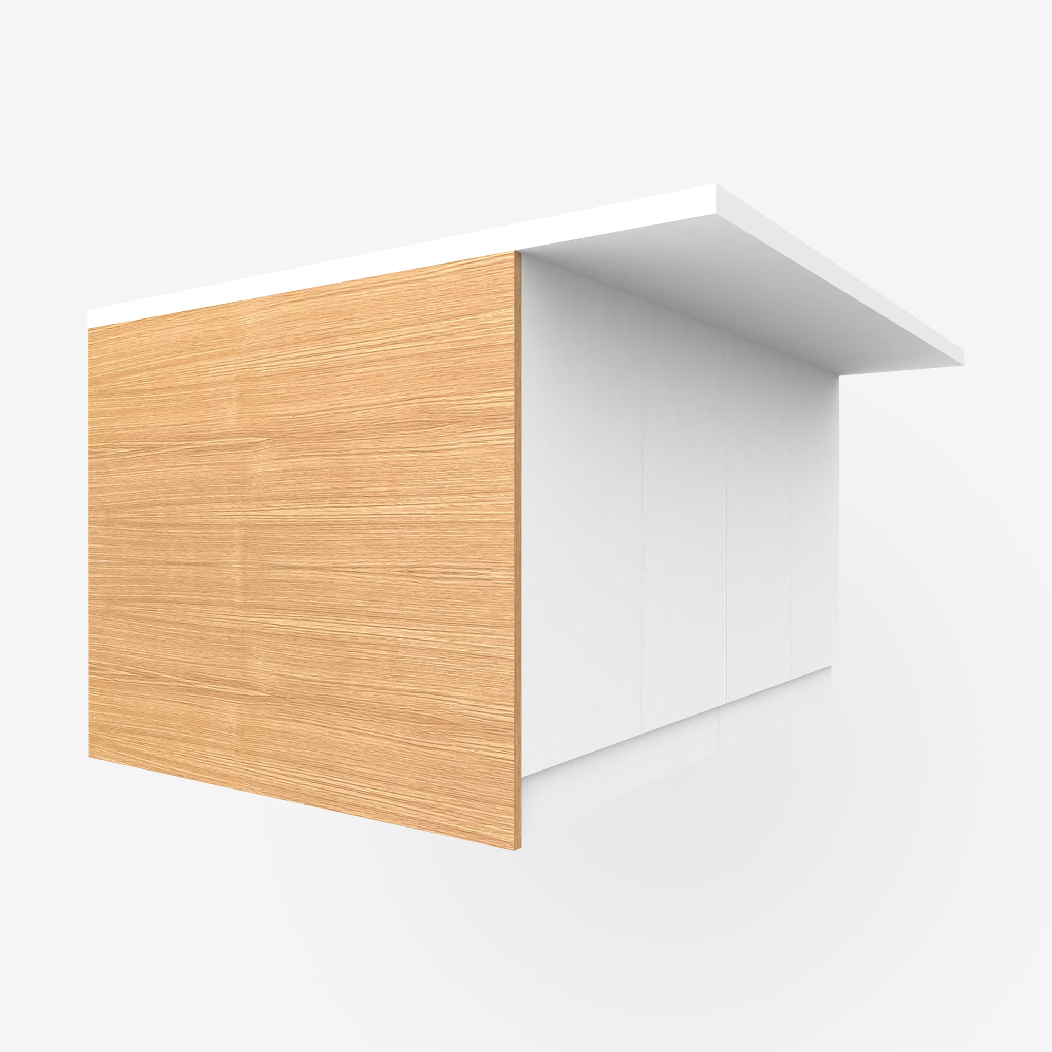 Rift White Oak Panel | Customized For Ikea Cabinets – Modern Twig